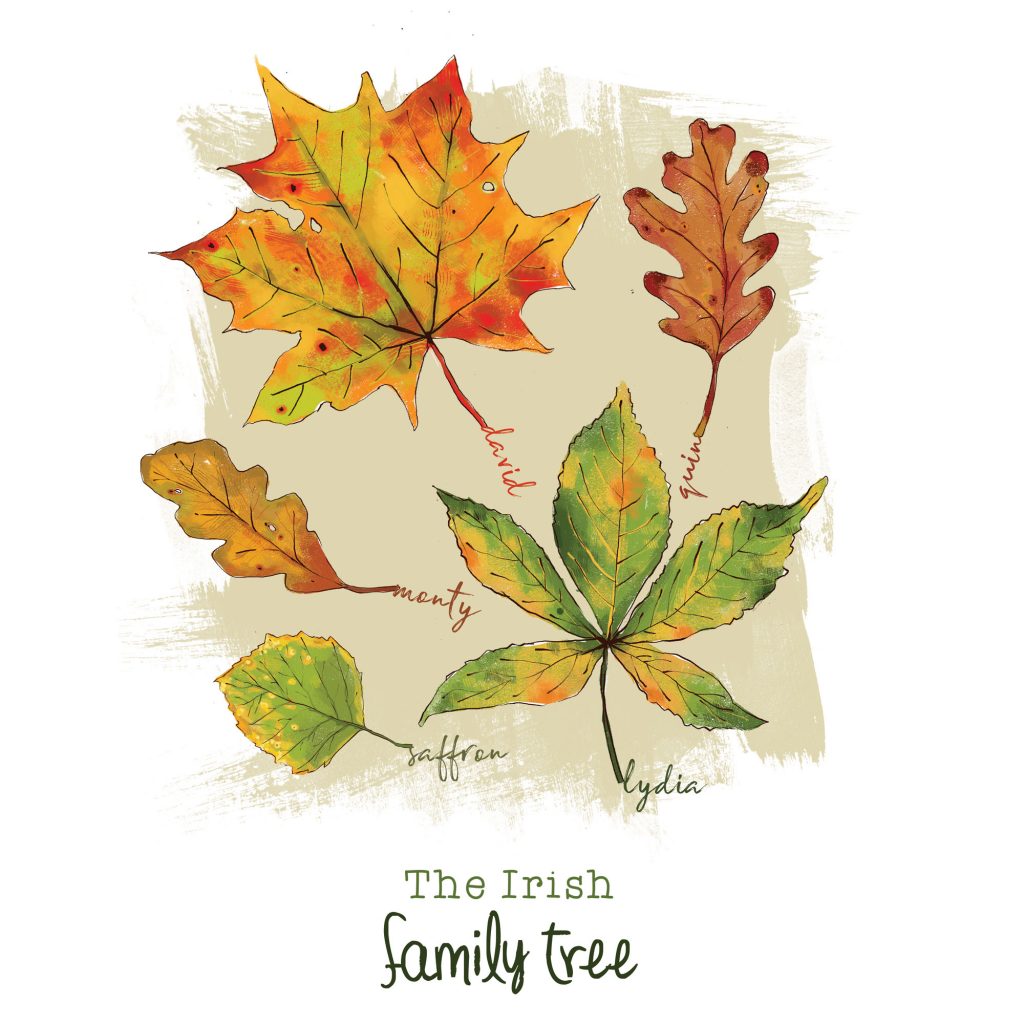 Personalised Print - Autumn Leaves Family Tree Print | Custom Design by ...